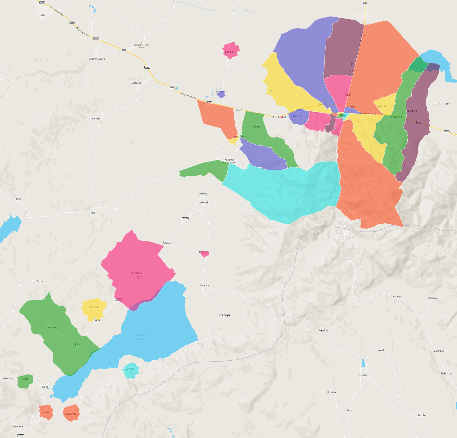 Afyonkarahisar Çay'ın Mahalleleri - AtlasBig.com