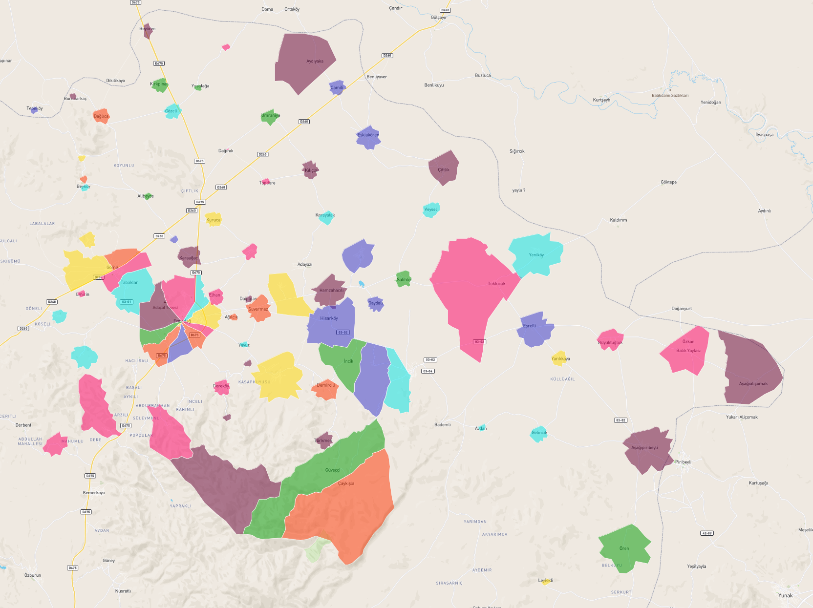 Afyonkarahisar Emirdağ'ın Mahalleleri, Nüfus Bilgileri, Haritalar ve ...