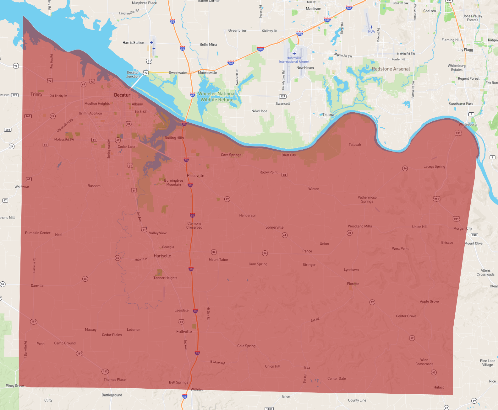 Alabama Morgan County - AtlasBig.com