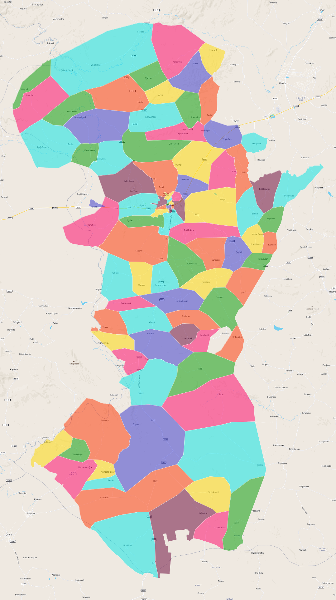 Ankara Polatlı'nın Mahalleleri, Nüfus Bilgileri, Haritalar ve İstatistikler