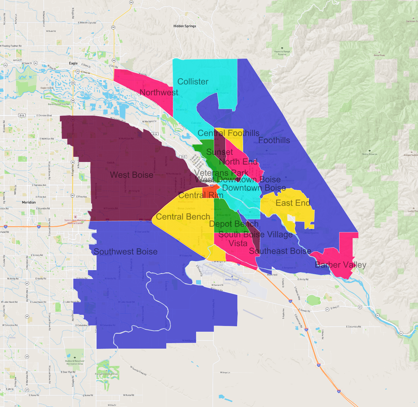 Neighbourhoods in Boise