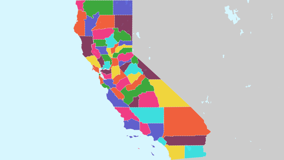 California Counties Map High Res Vector Graphic Getty Images - Bank2home.com