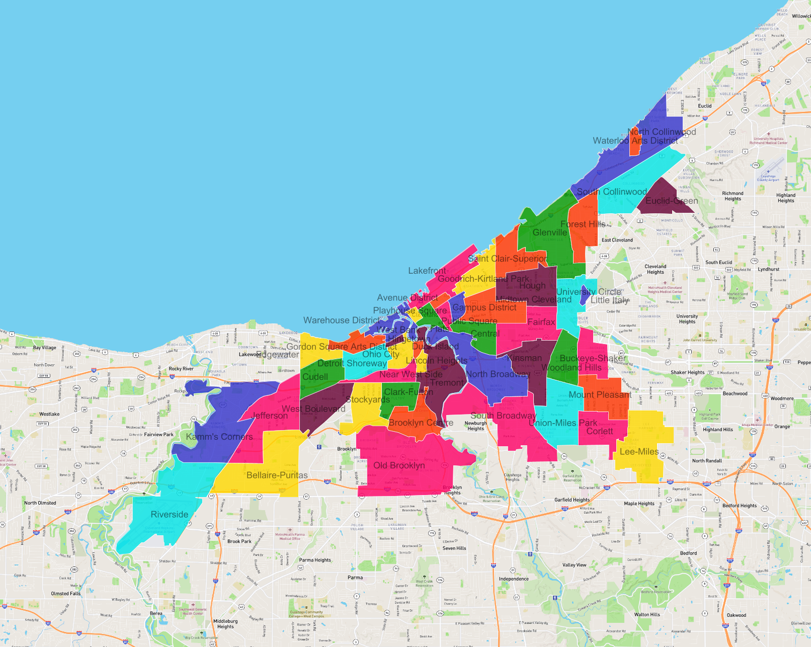Neighbourhoods in Cleveland
