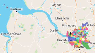 Postleitzahlenkarte Hamburg