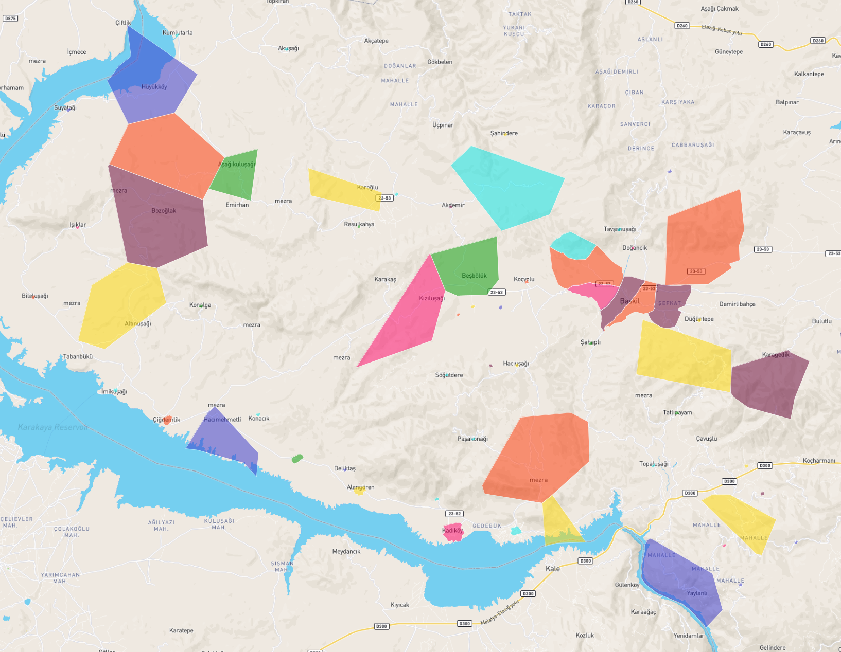 Elazığ Baskil'in Mahalleleri, Nüfus Bilgileri, Haritalar ve İstatistikler