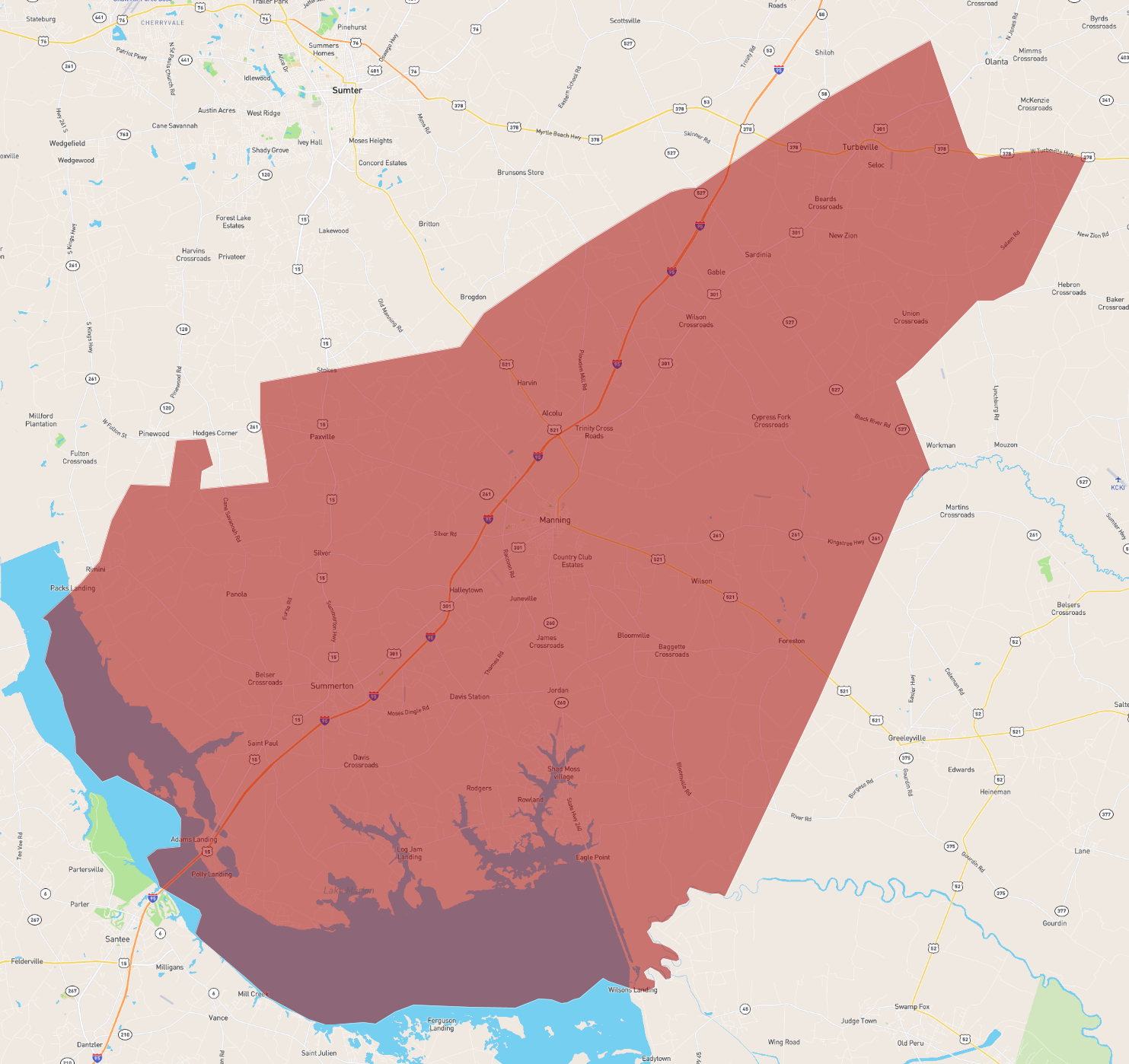 South Carolina Clarendon County - AtlasBig.com