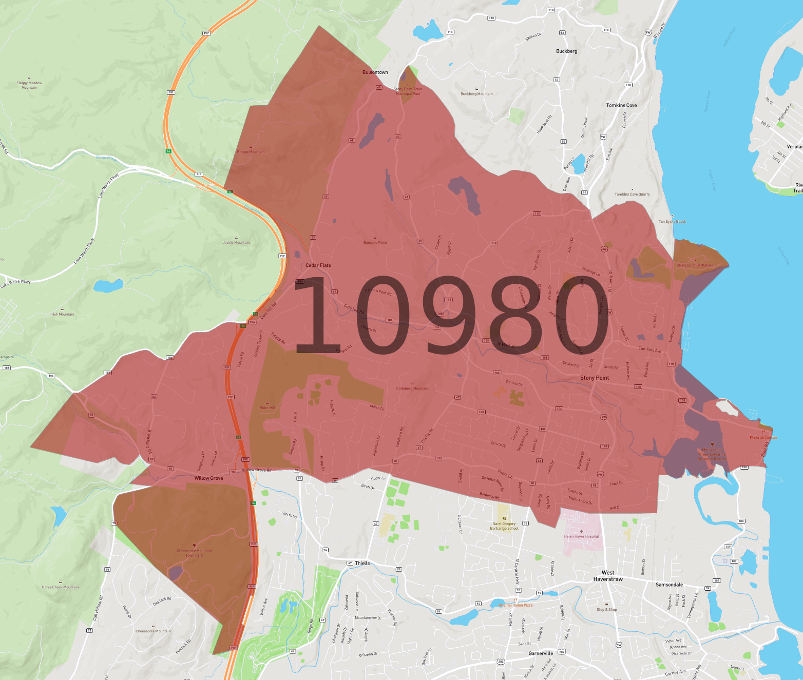 Zip Code 10980 - AtlasBig.com