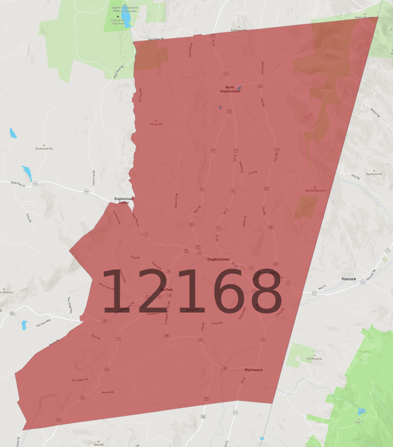 Zip Code 12168 - AtlasBig.com