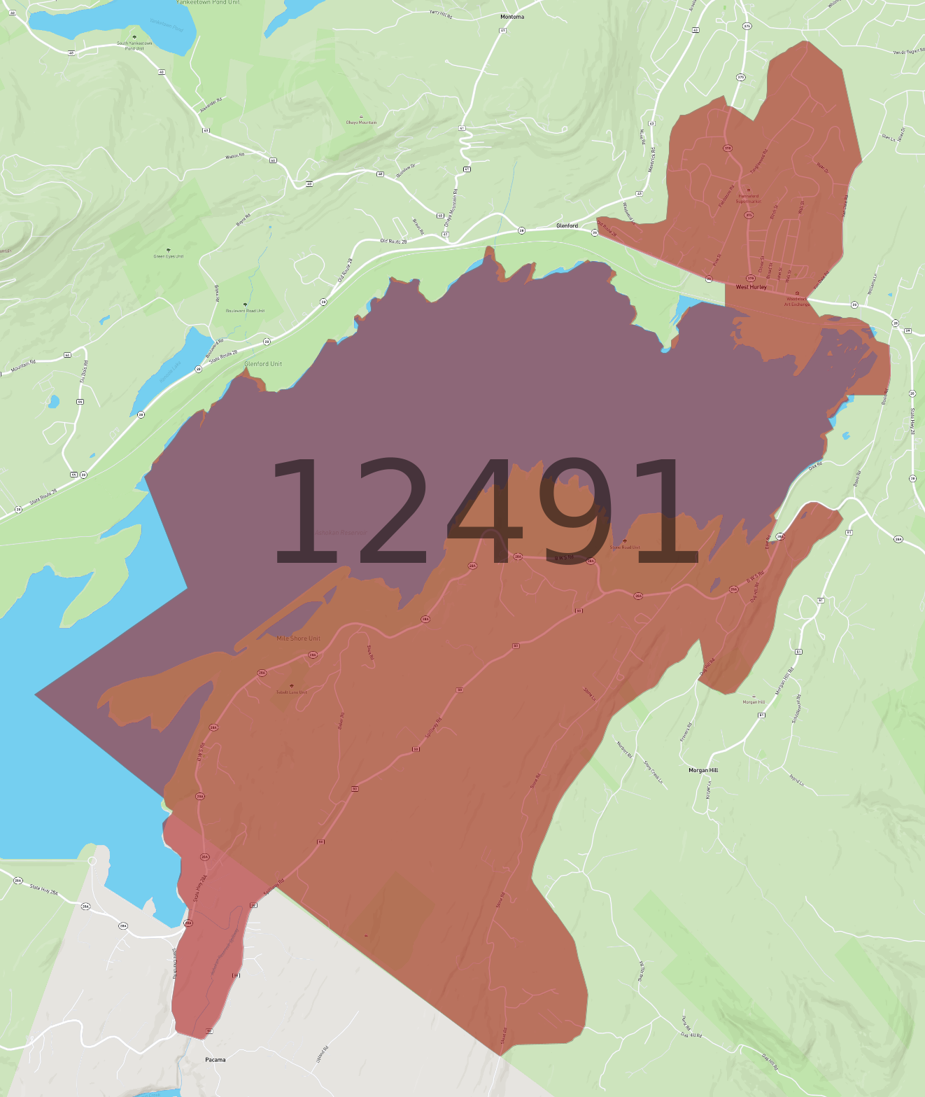 Zip Code 12491 - AtlasBig.com