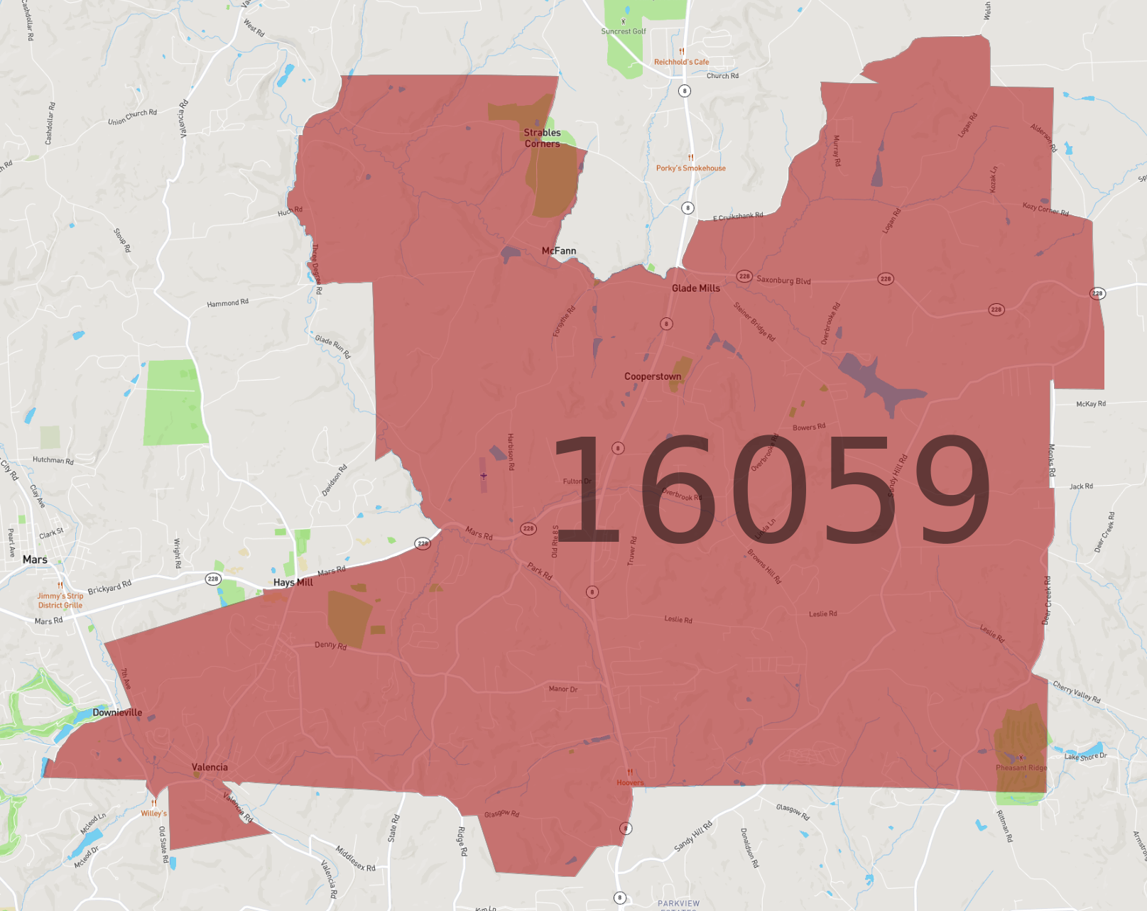 Zip Code 16059