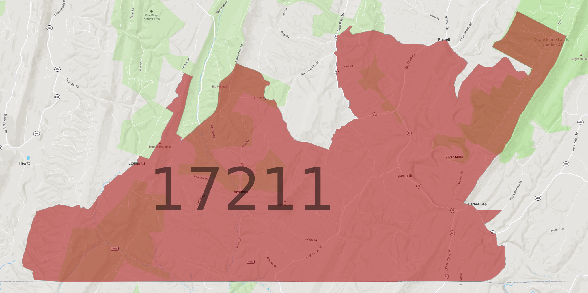 Zip Code 17211 - AtlasBig.com