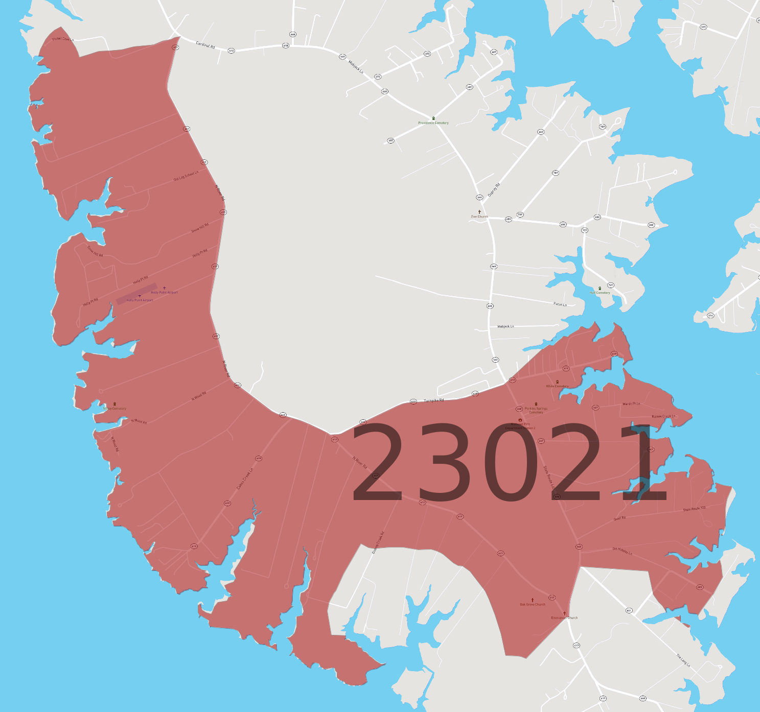 Zip Code 23021