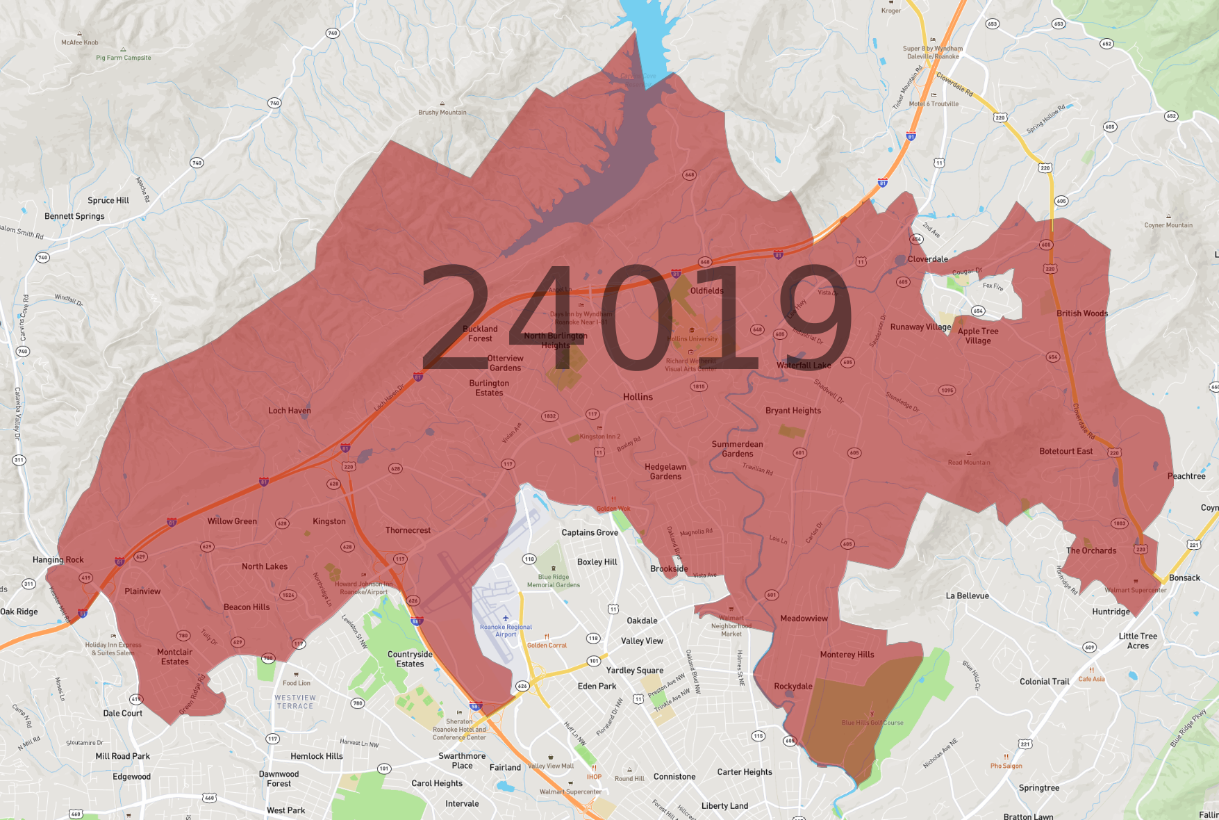 Zip Code 24019