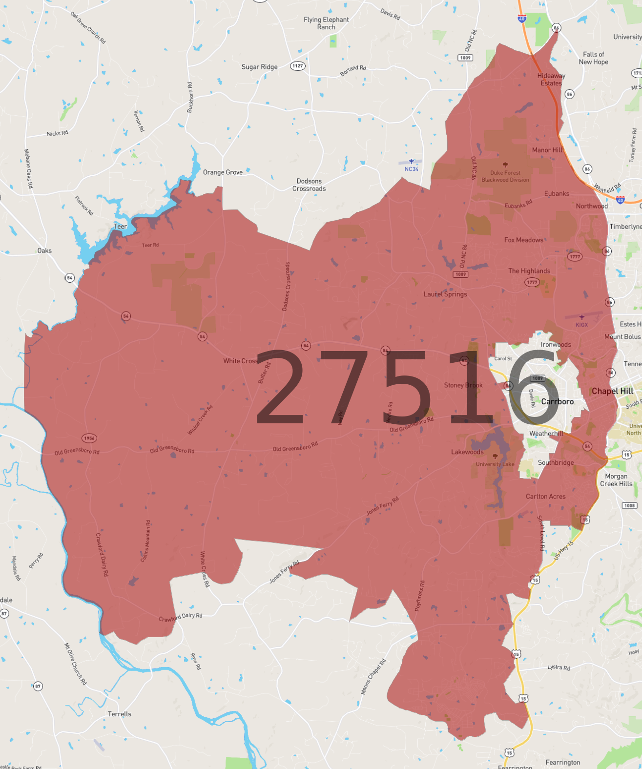 Zip Code 27516