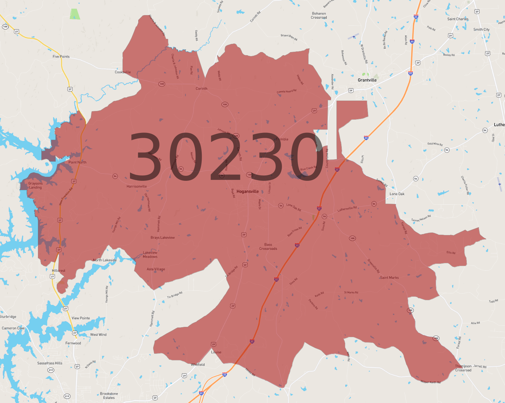 Zip Code 30230