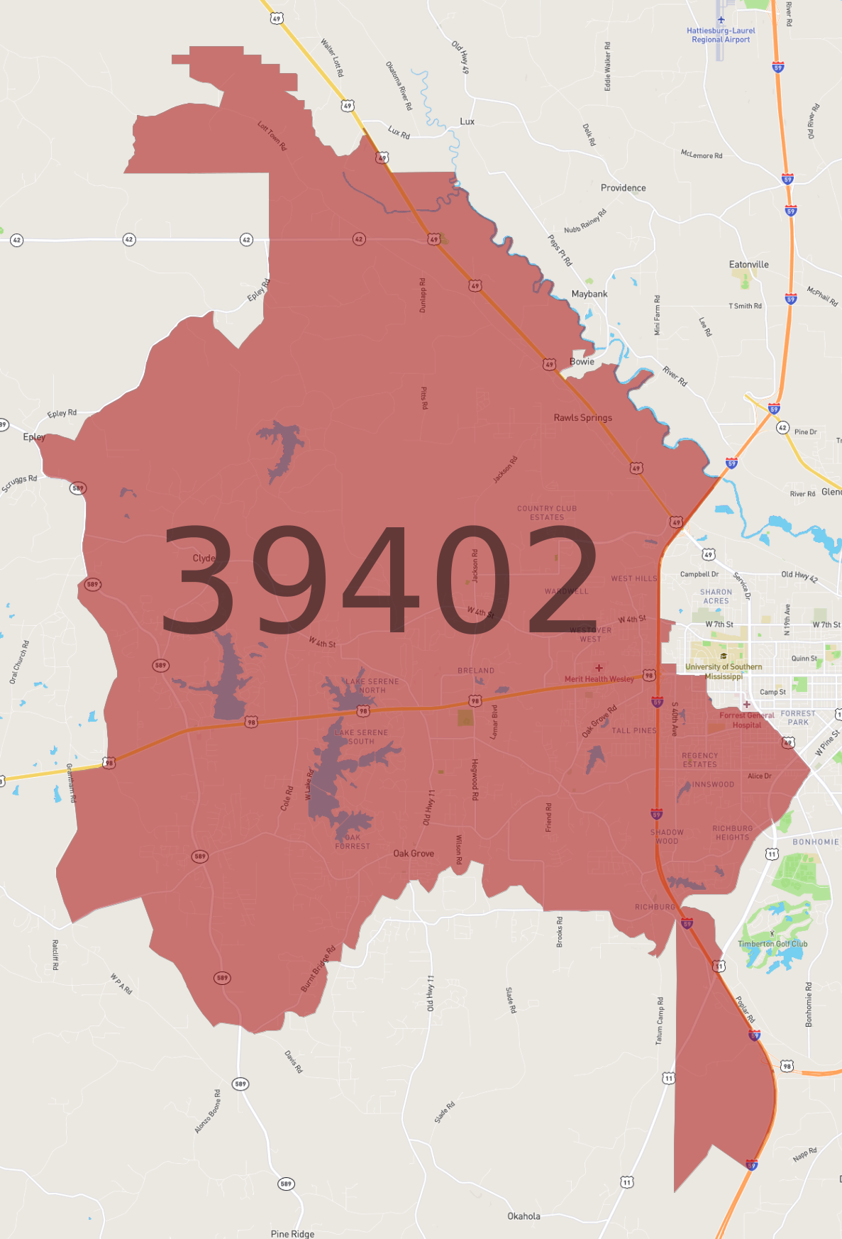 Zip Code 39402