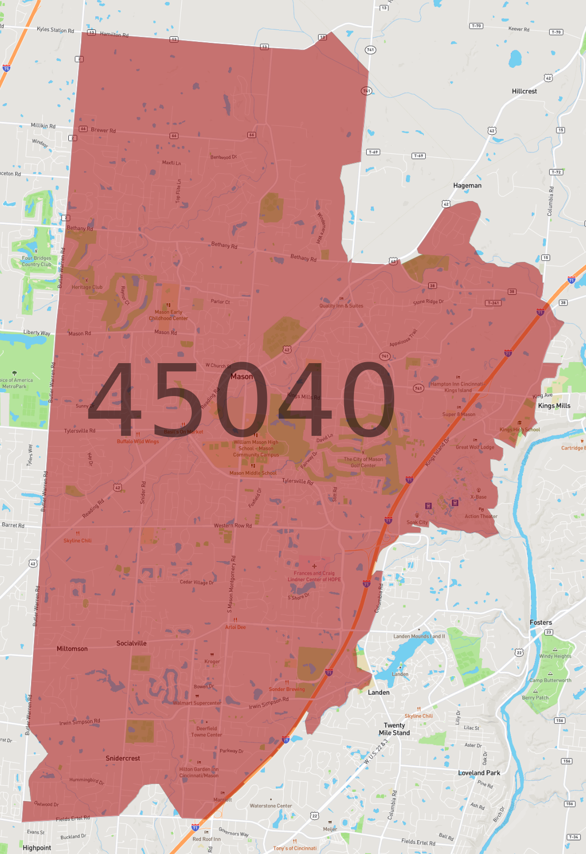 Zip Code 45040