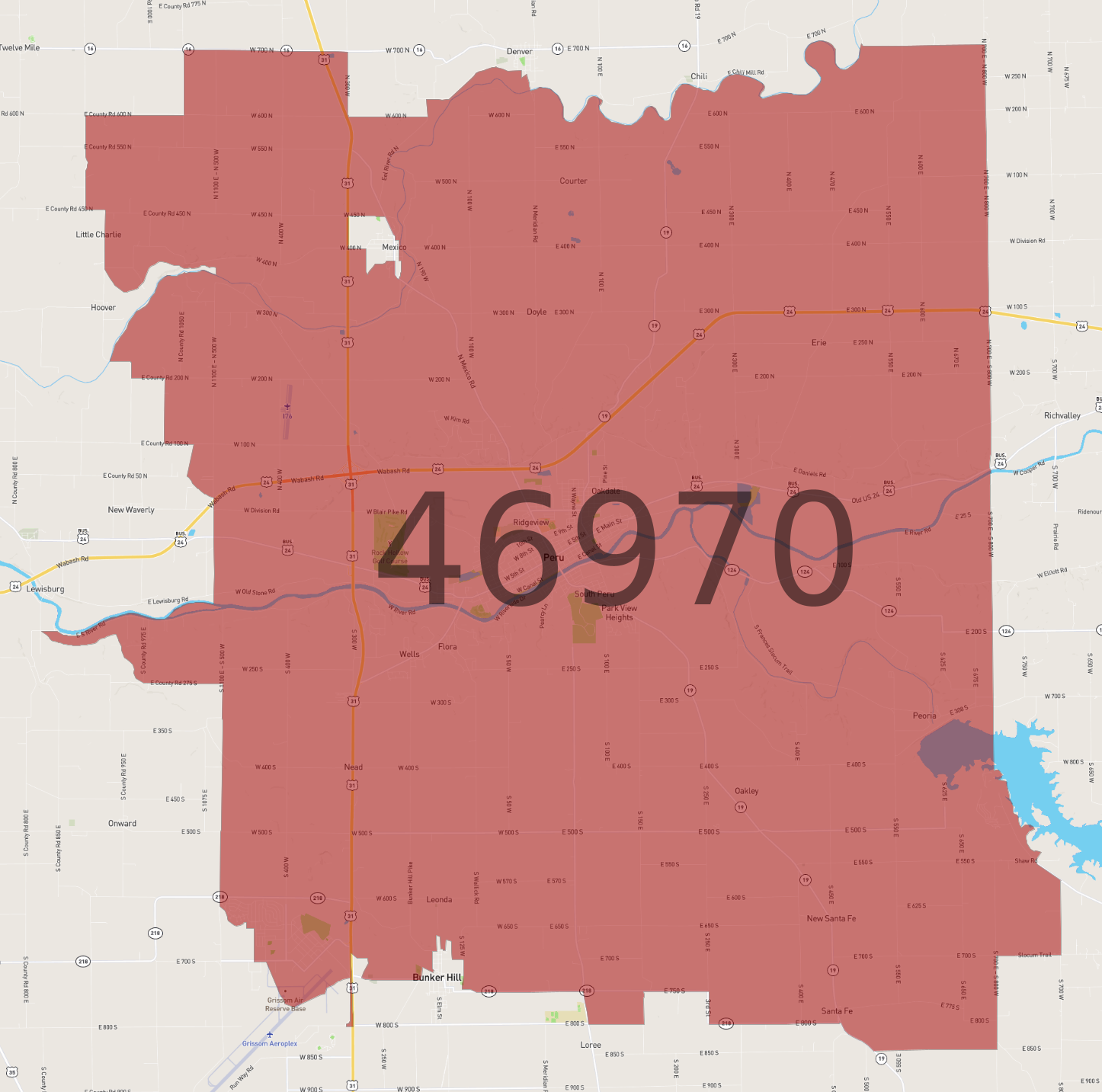 Zip Code 46970 - AtlasBig.com