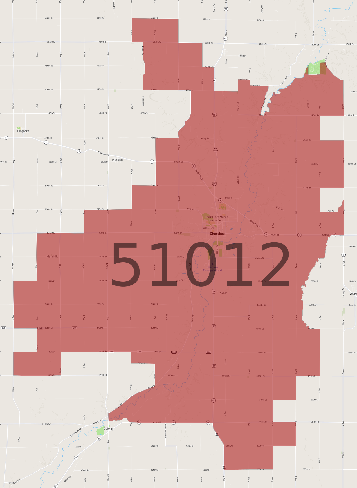 Zip Code 51012