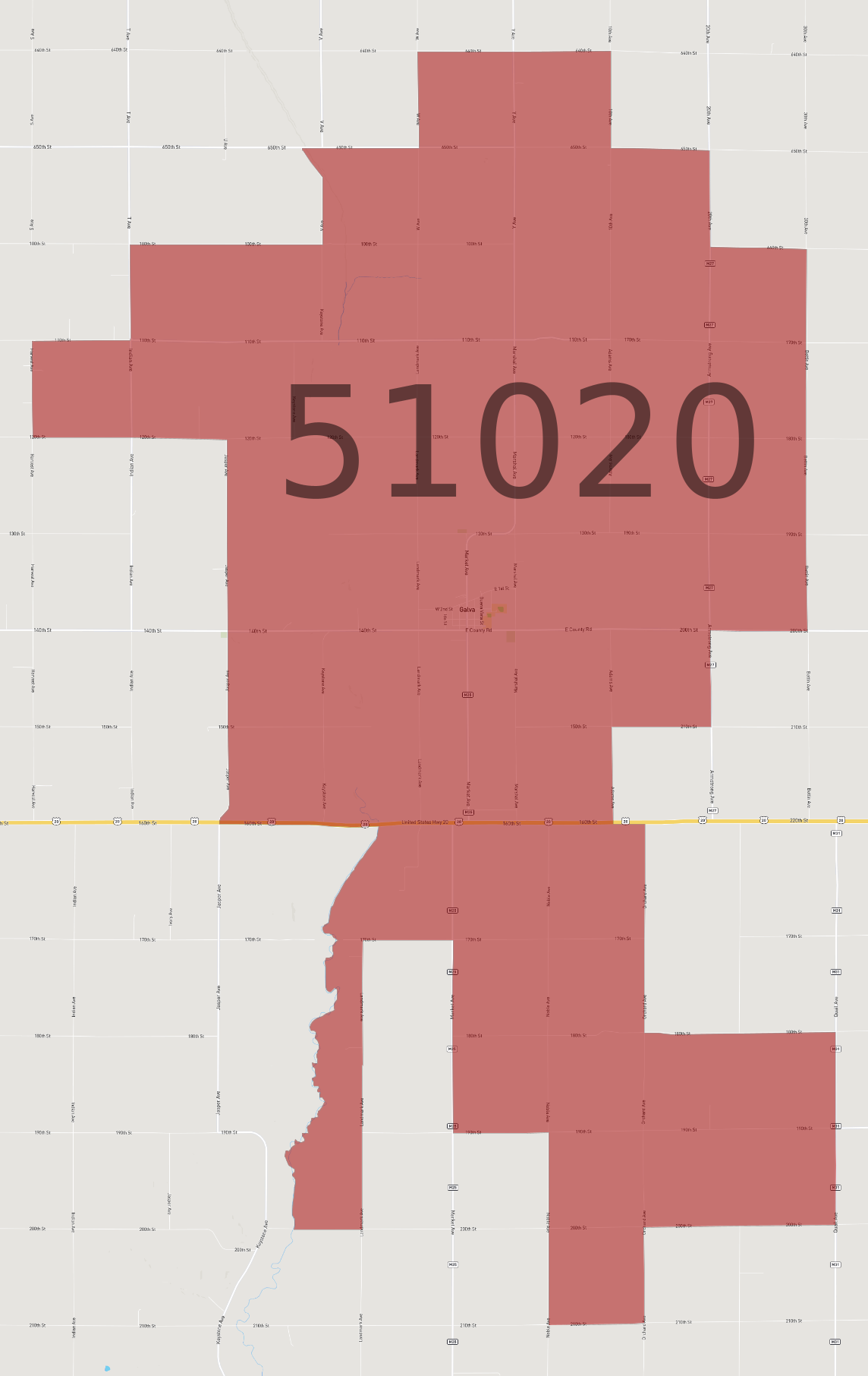 Zip Code 51020
