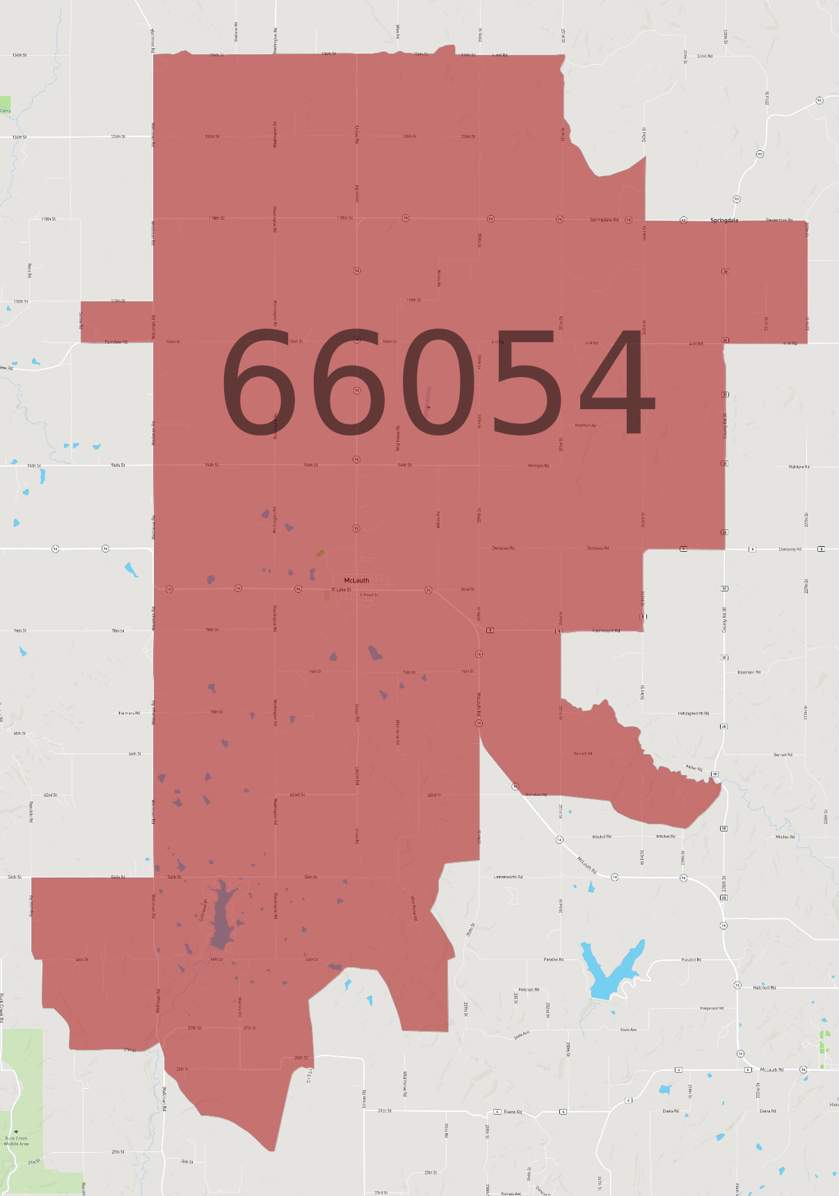 Zip Code 66054 - AtlasBig.com