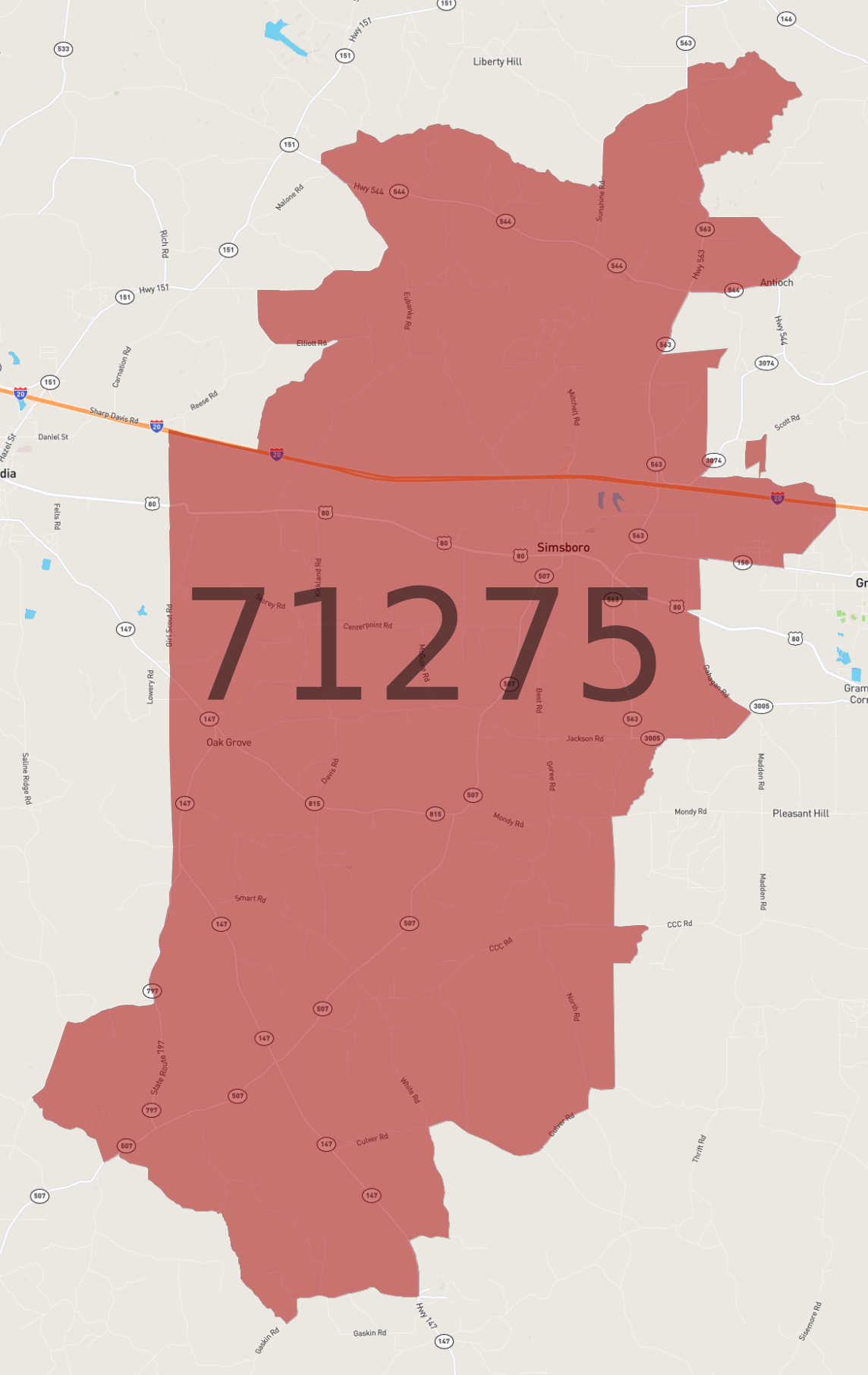 Zip Code 71275