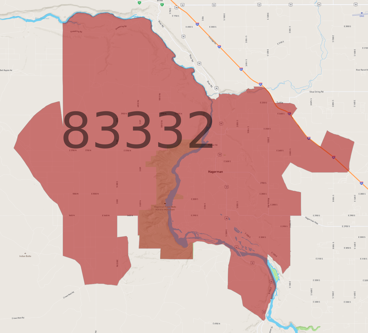Zip Code 83332