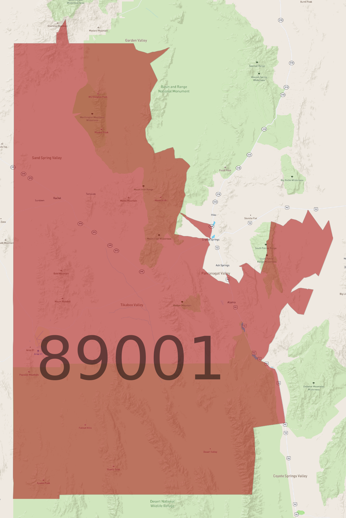 Zip Code 89001