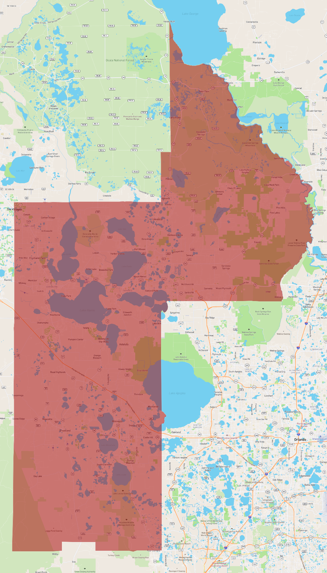 Florida Lake County - AtlasBig.com