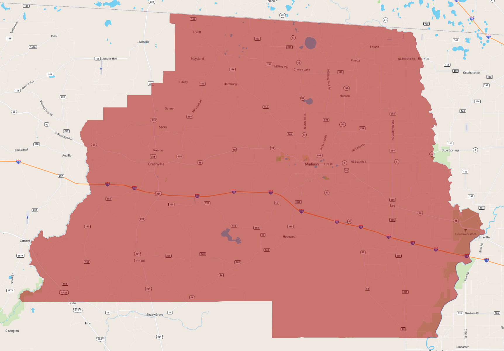 Florida Madison County - AtlasBig.com