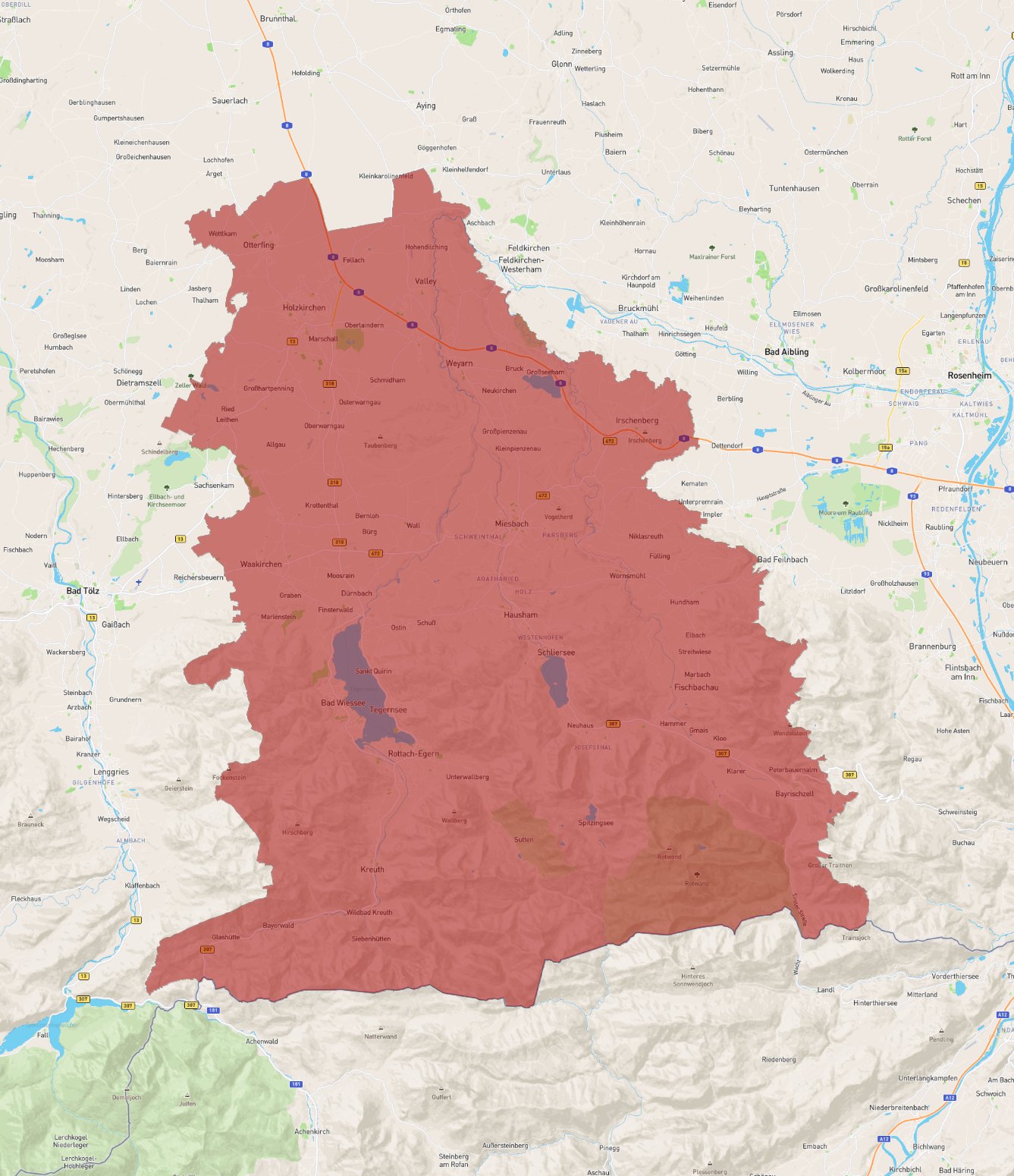 Landkreis Miesbach - AtlasBig.com