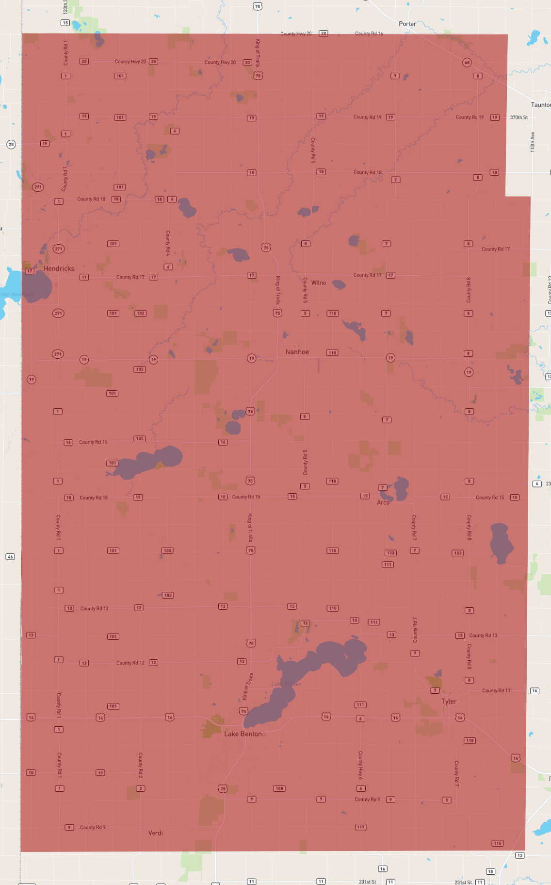 Minnesota Lincoln County - AtlasBig.com