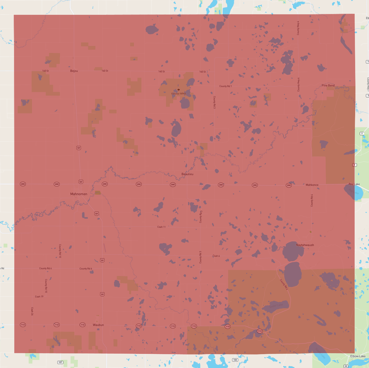 Minnesota Mahnomen County - AtlasBig.com