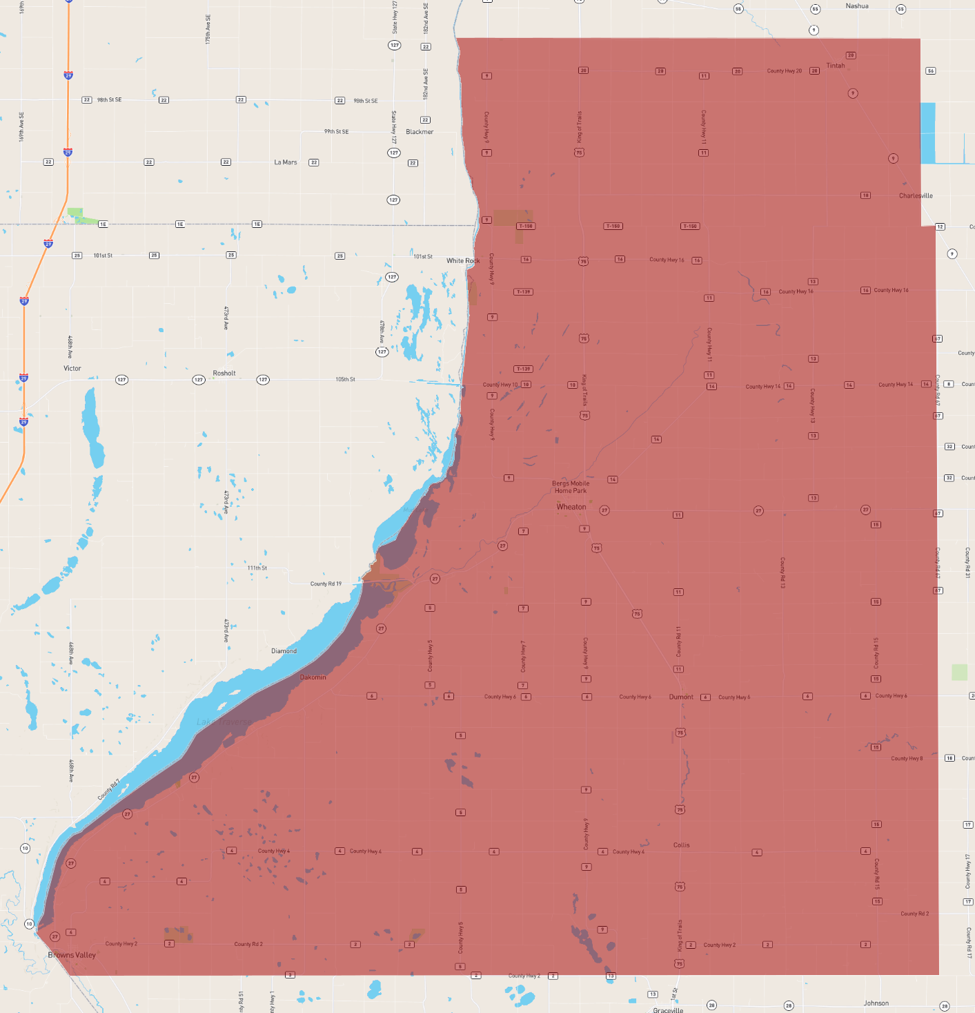 Minnesota Traverse County - AtlasBig.com