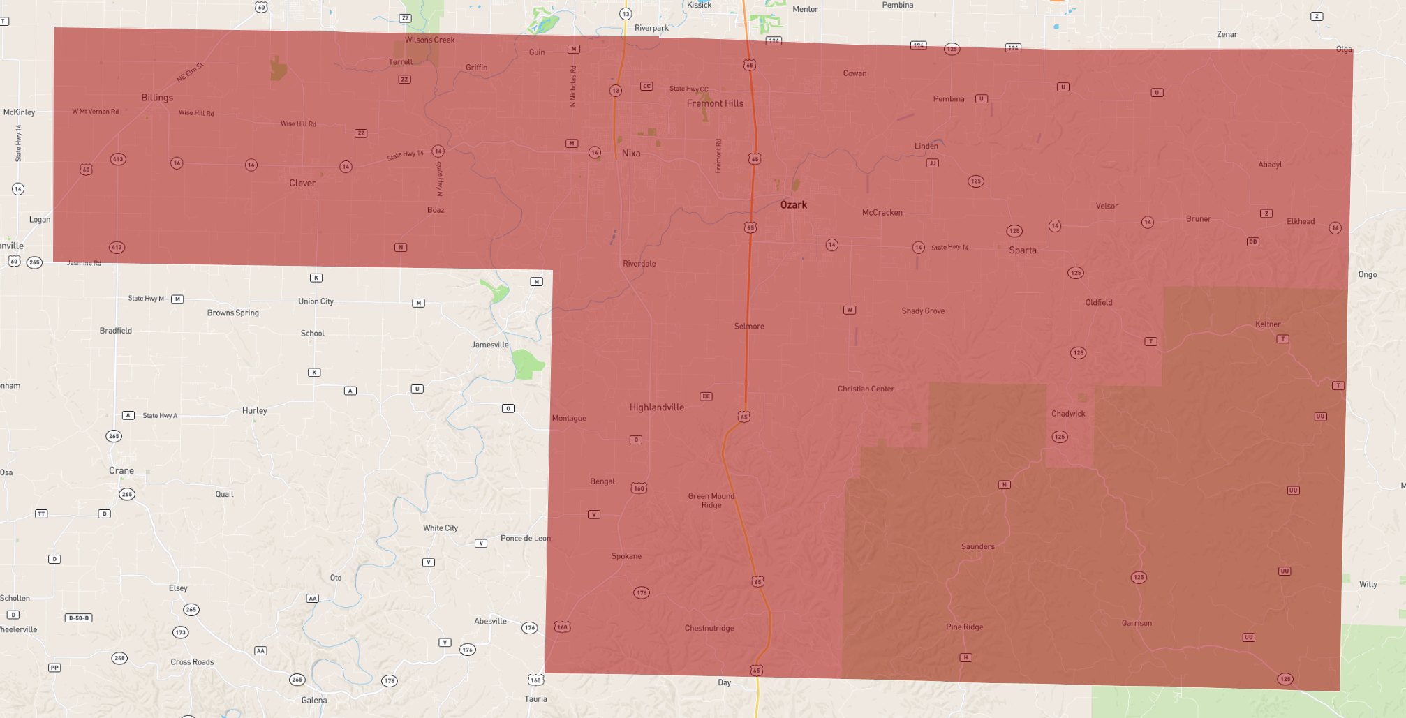 Missouri Christian County - AtlasBig.com