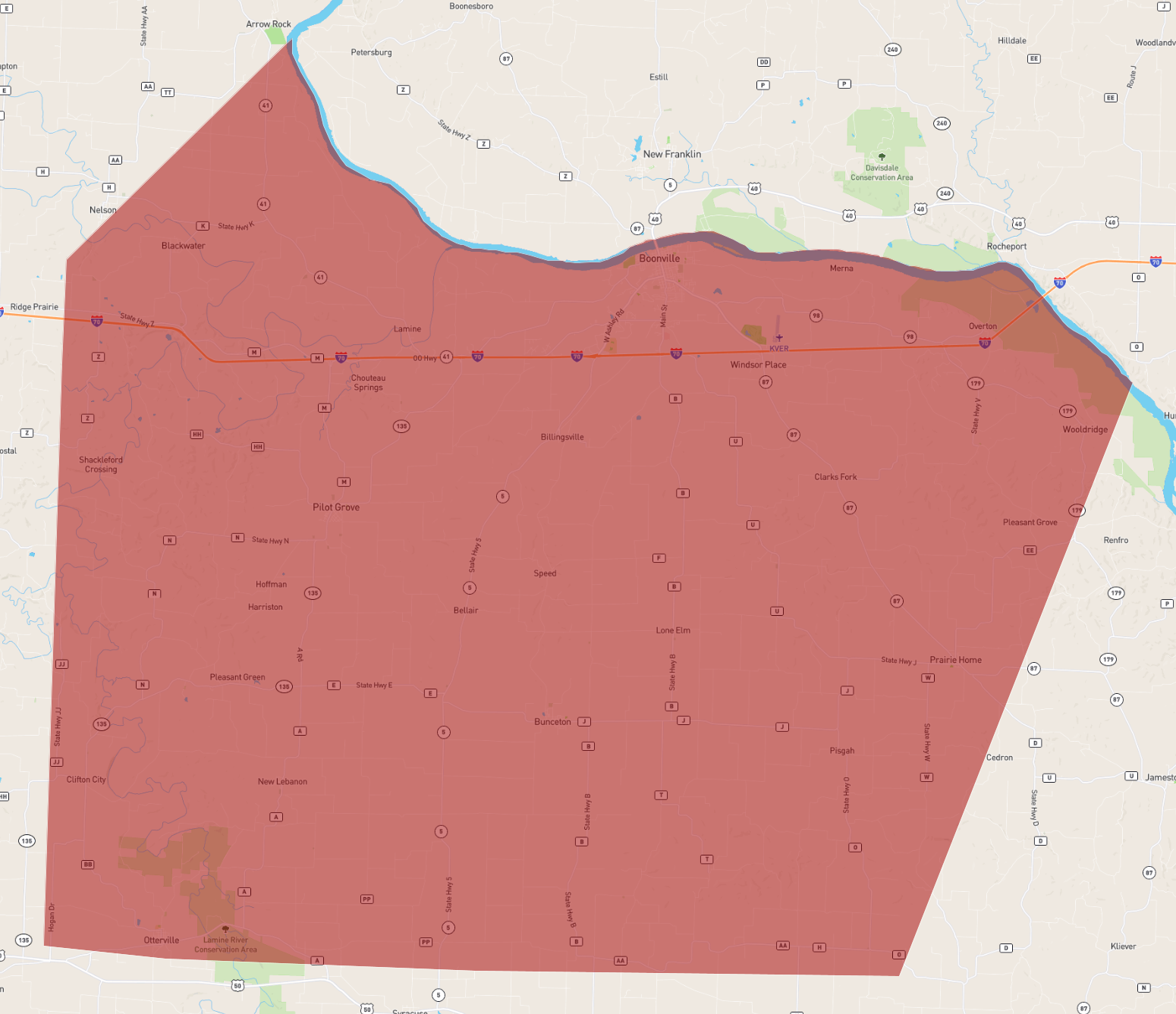 Missouri Cooper County - AtlasBig.com