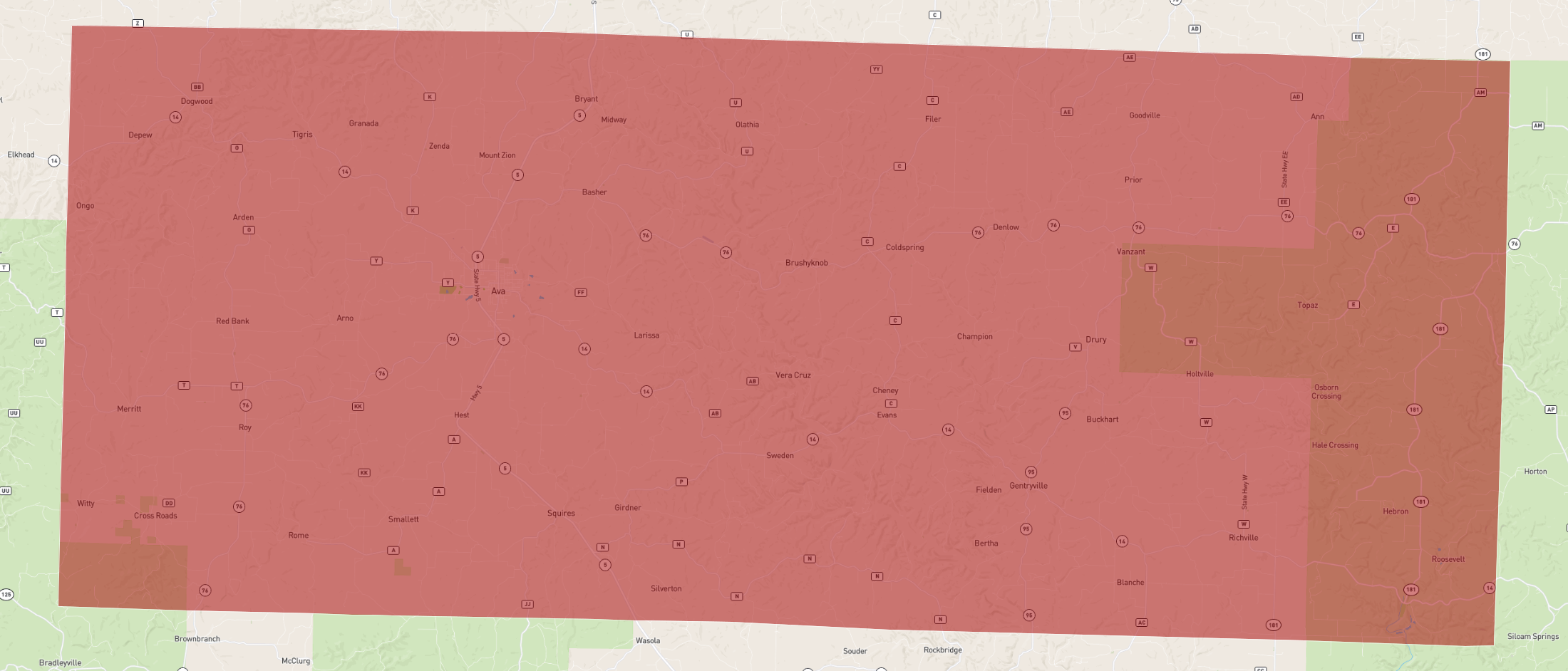 Missouri Douglas County - AtlasBig.com