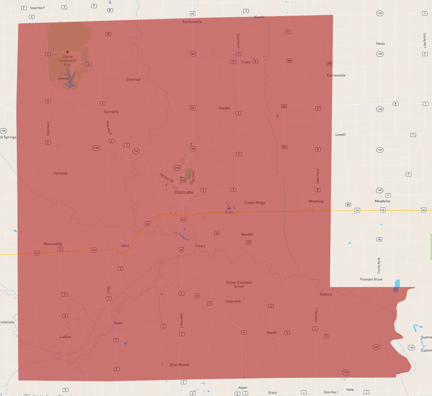 Missouri Livingston County - AtlasBig.com