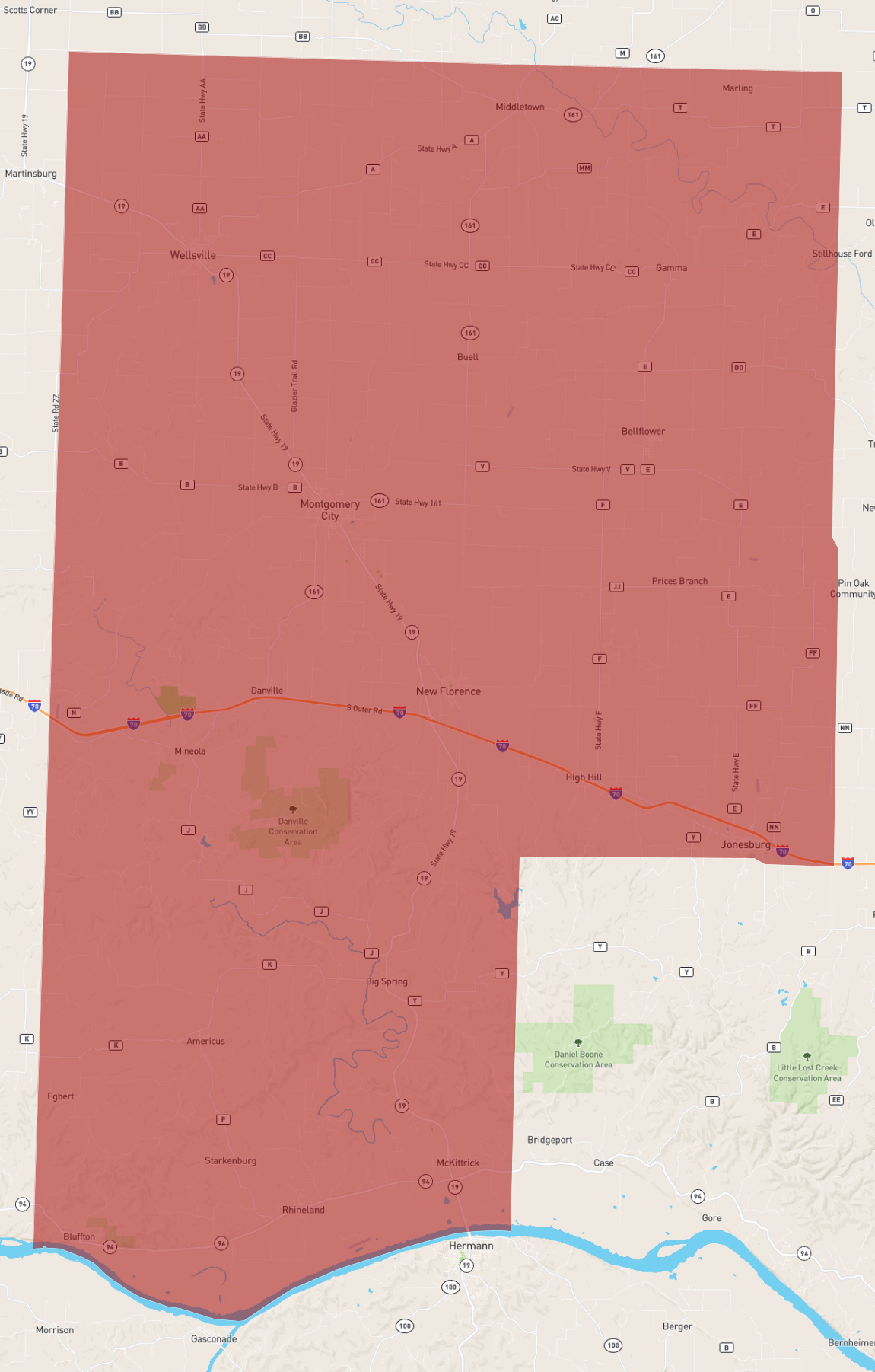 Missouri Montgomery County - AtlasBig.com