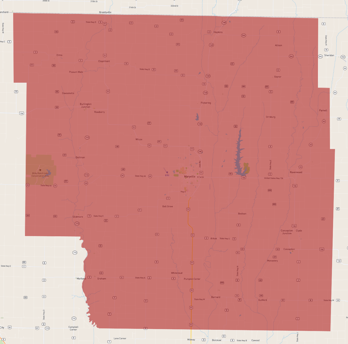 Missouri Nodaway County - AtlasBig.com