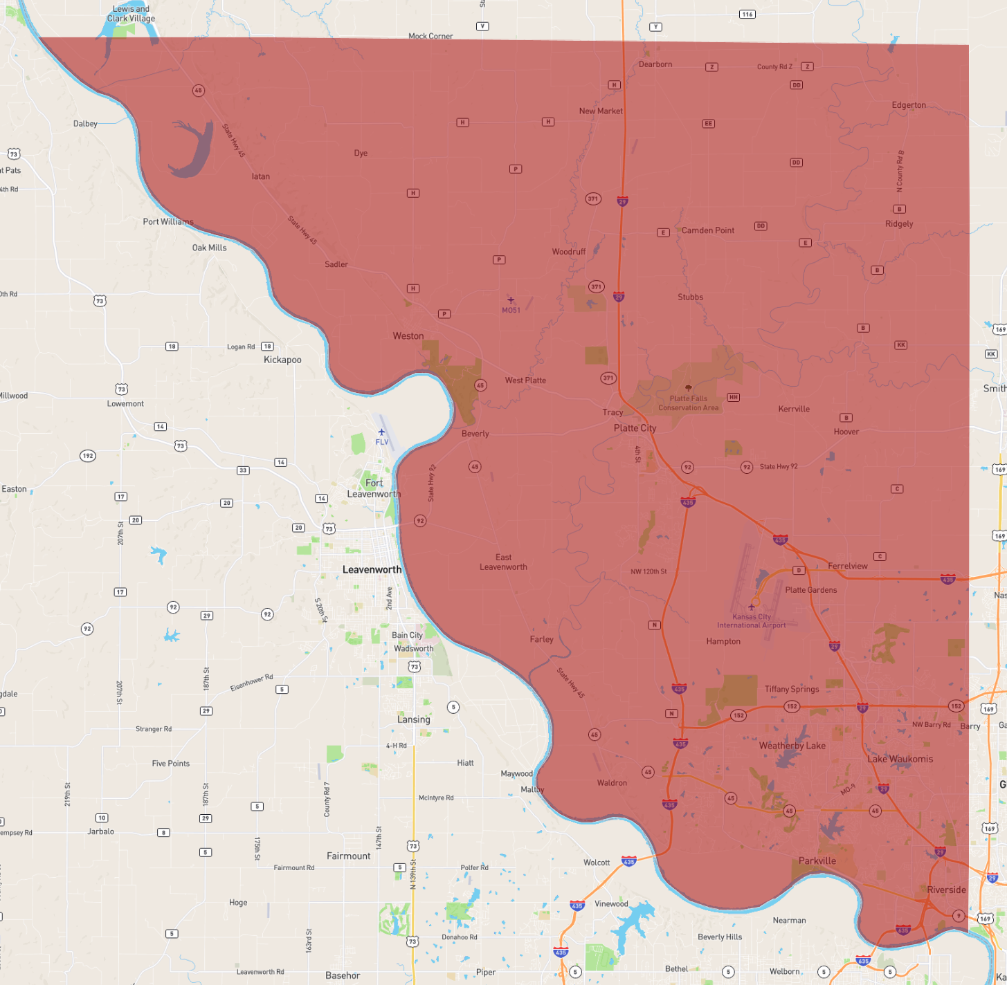 Missouri Platte County - AtlasBig.com