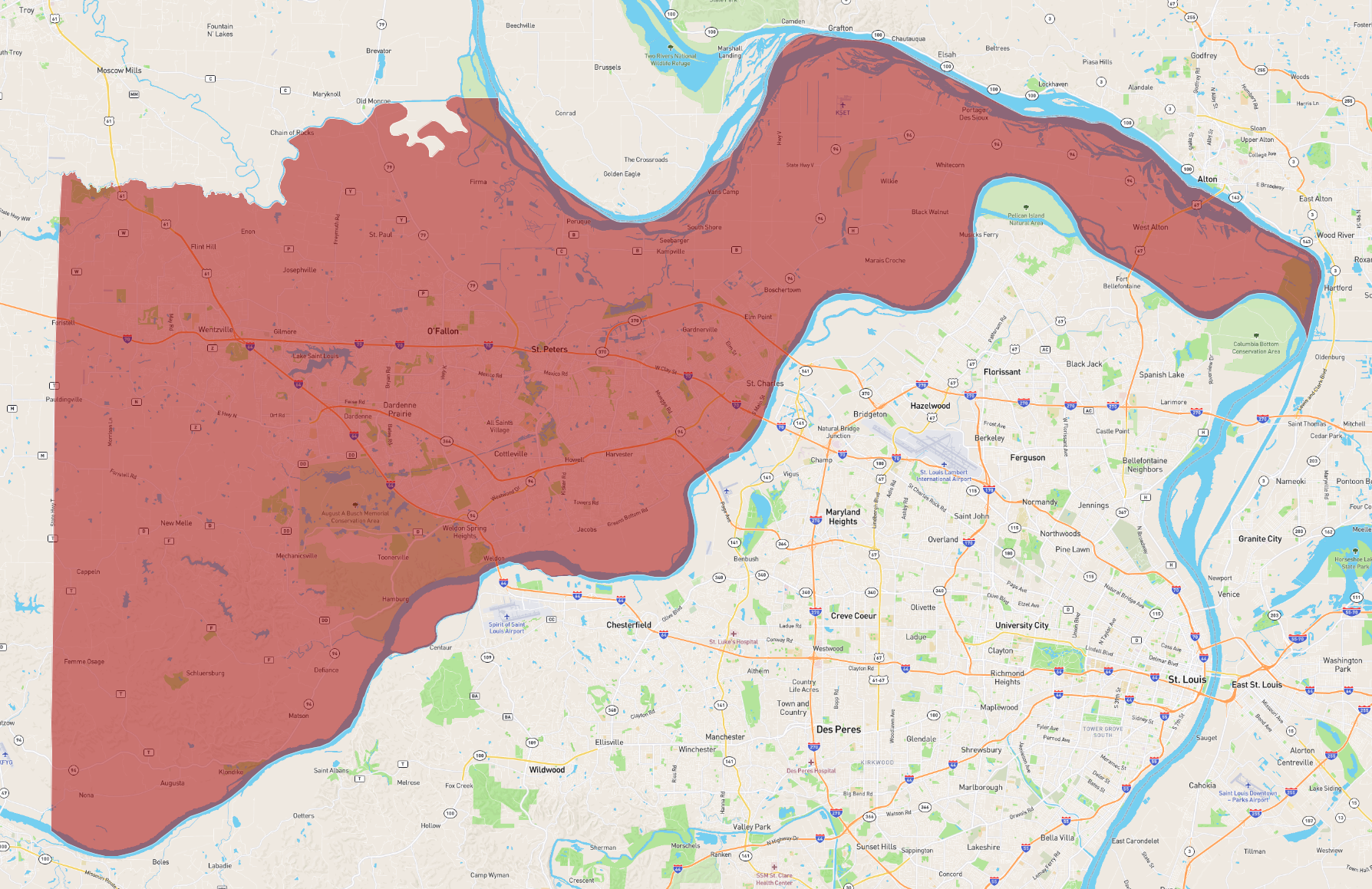 Missouri St. Charles County - AtlasBig.com