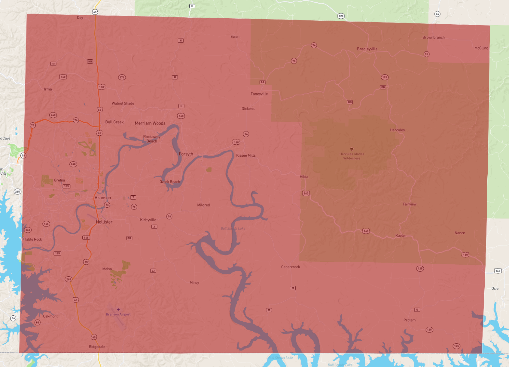 Missouri Taney County - AtlasBig.com