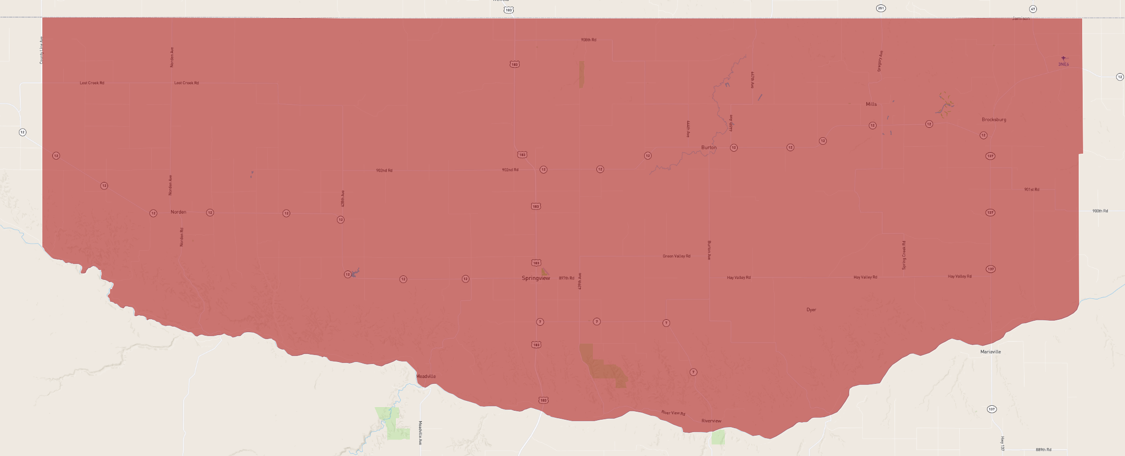 Nebraska Keya Paha County - AtlasBig.com