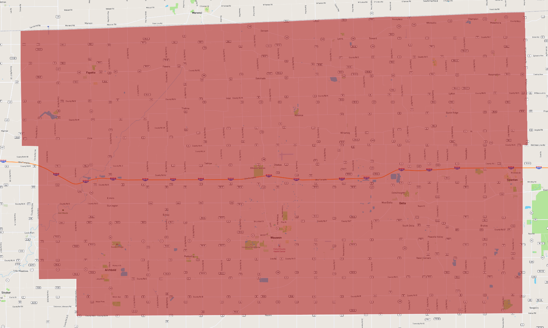 Ohio Fulton County - AtlasBig.com