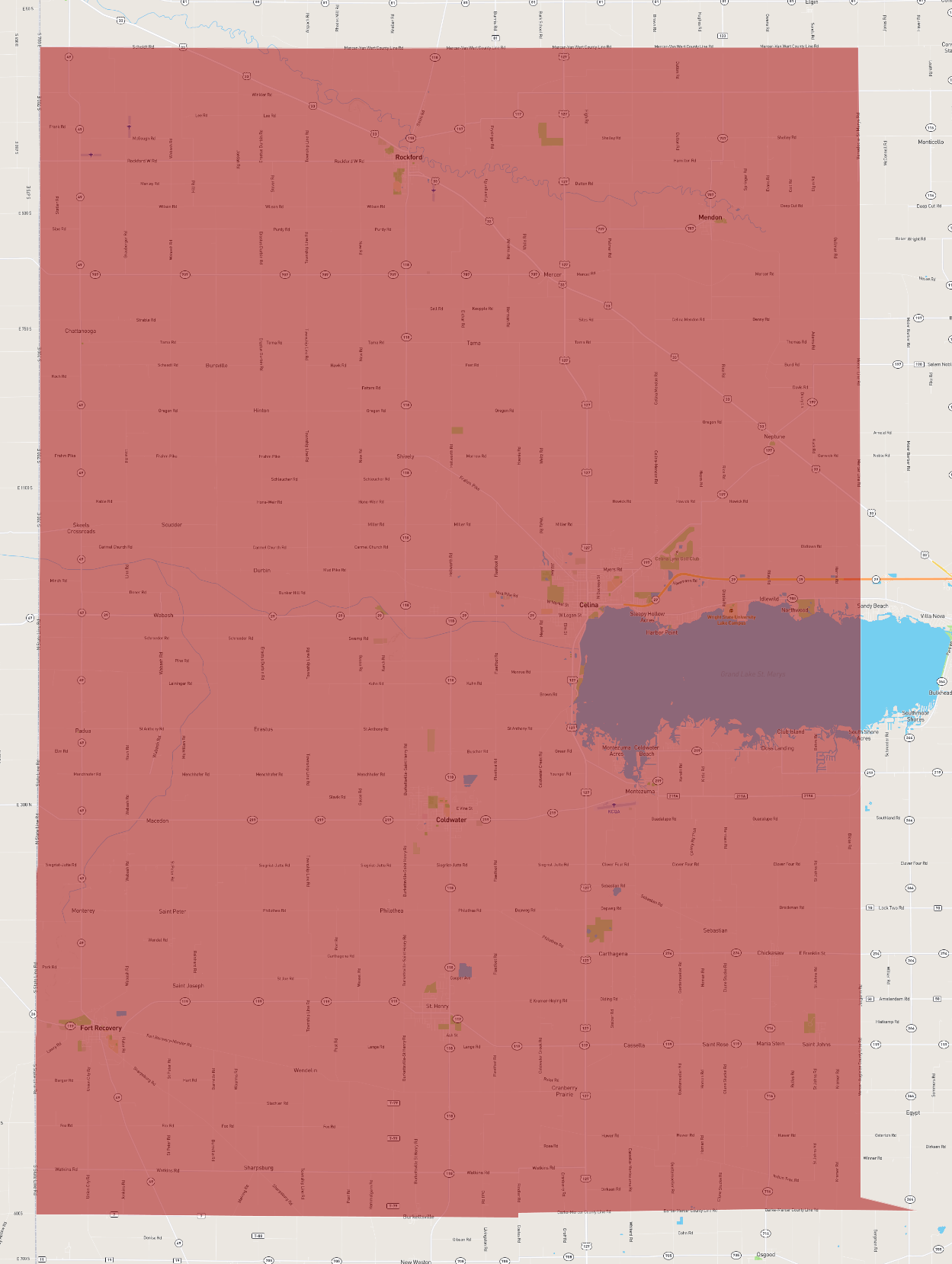 Ohio Mercer County - AtlasBig.com