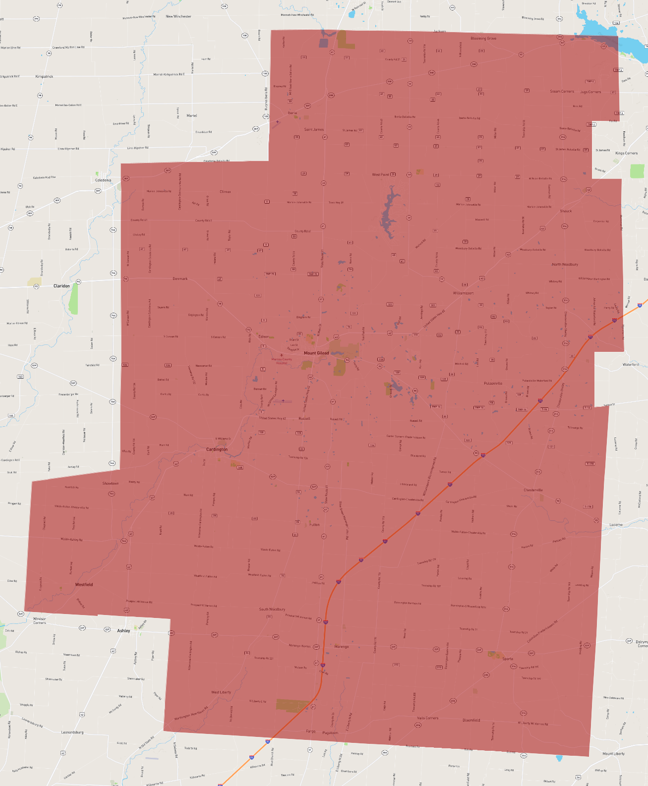 Ohio Morrow County - AtlasBig.com