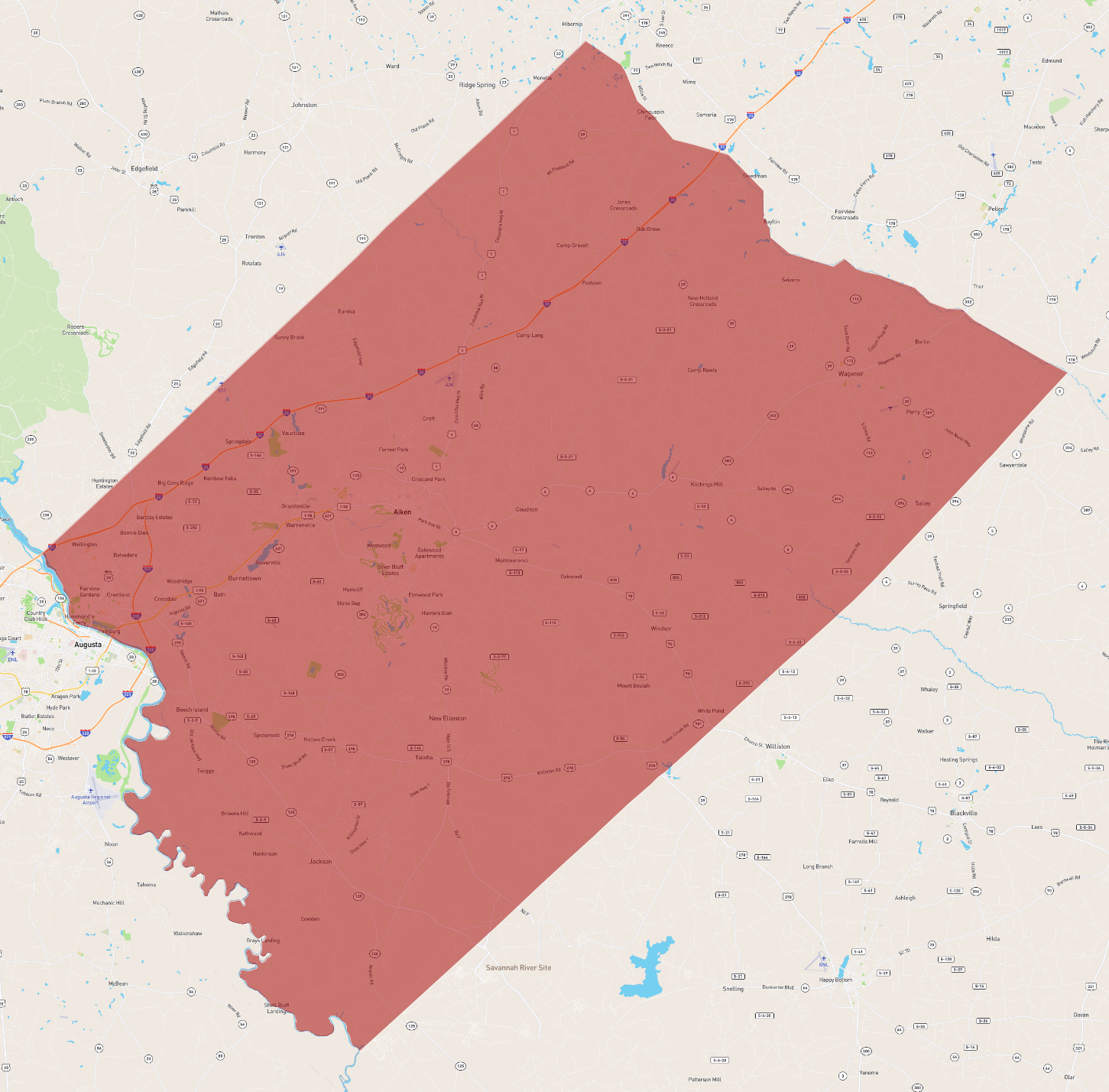 South Carolina Aiken County - AtlasBig.com