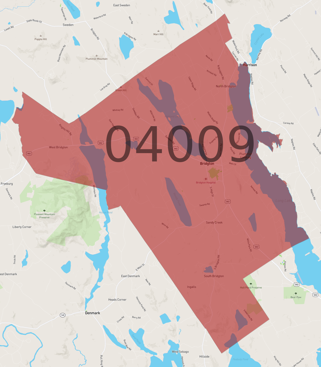 Zip Code 04009 - AtlasBig.com