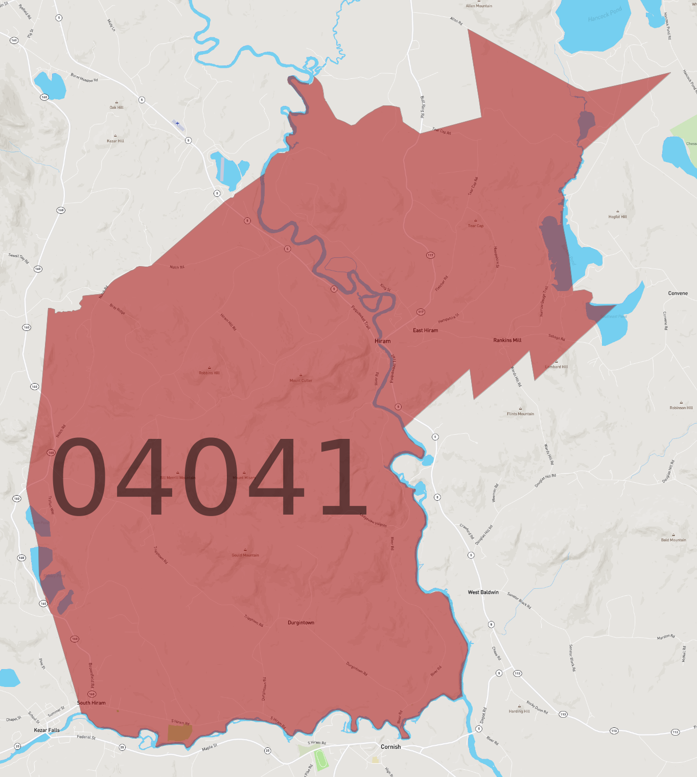 Zip Code 04041 - AtlasBig.com